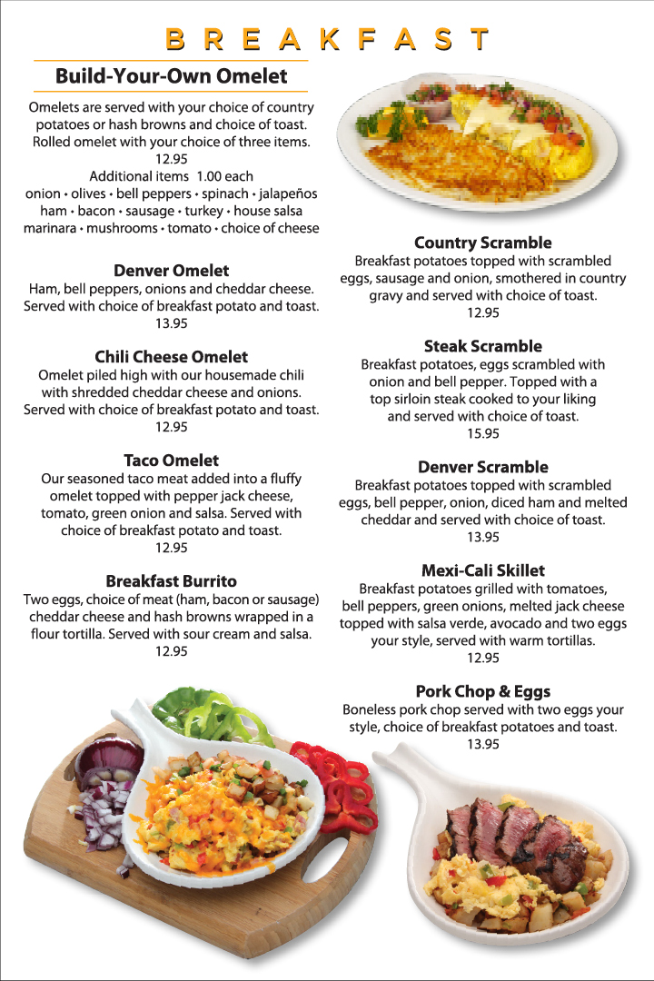 The Star Broiler Menu at Winners Inn - open 24/7 whenever you're hungry