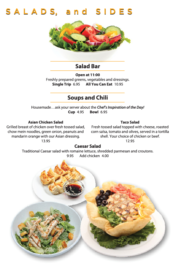 The Star Broiler Menu at Winners Inn - open 24/7 whenever you're hungry
