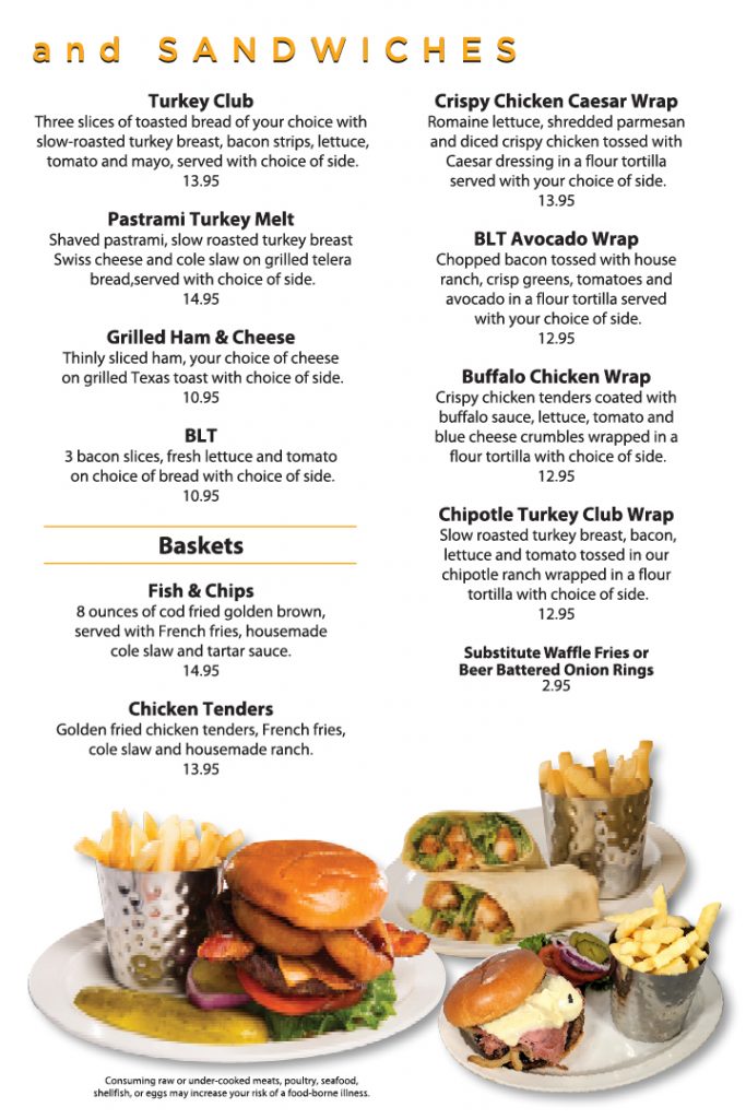 The Star Broiler Menu at Winners Inn - open 24/7 whenever you're hungry